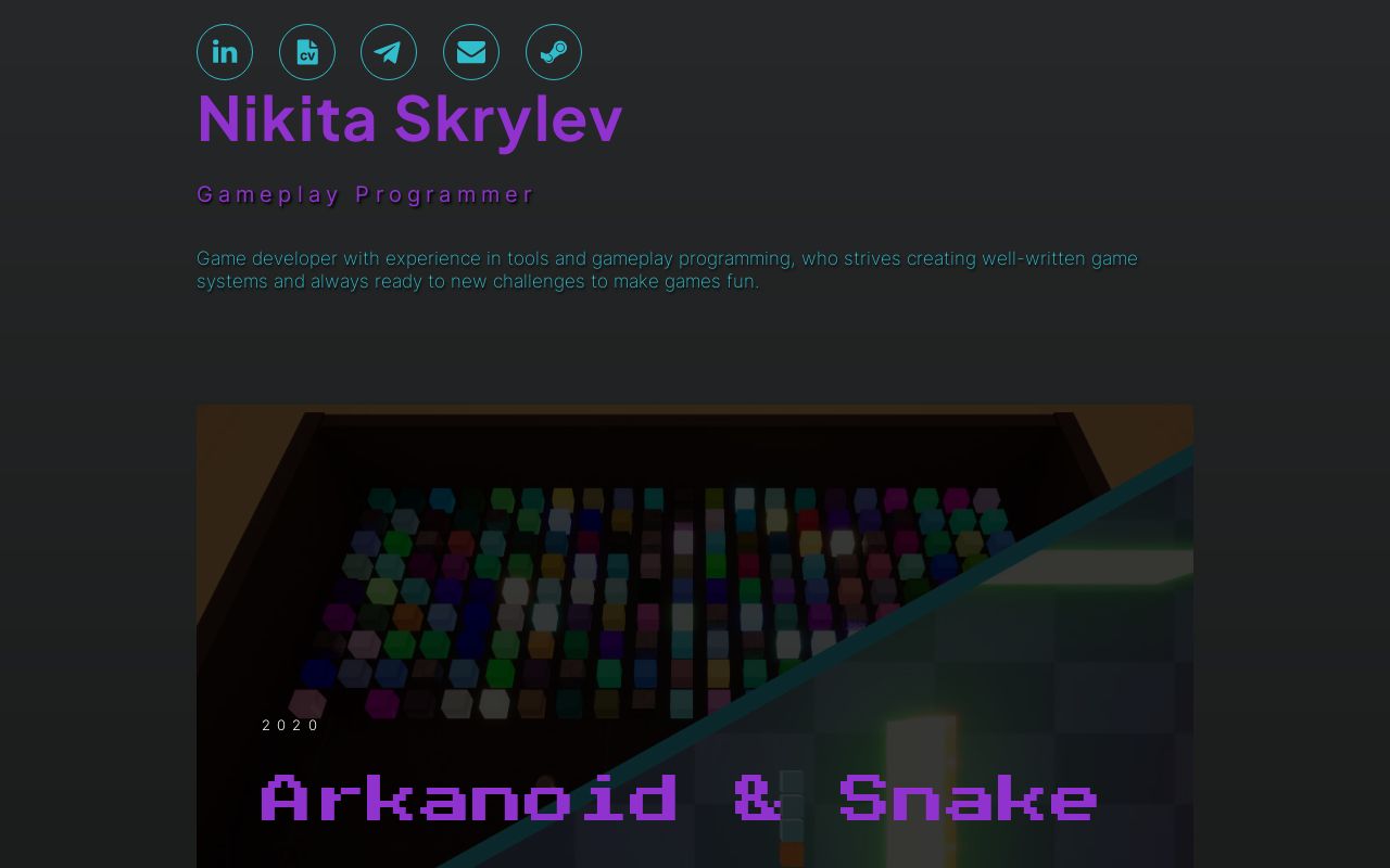 Nikita Skrylev | Game Programmer